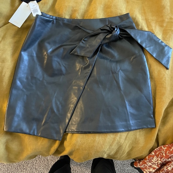 Aritzia | Skirts | Aritzia Wilfred Vegan Leather Wrap Mini Skirt | Poshmark